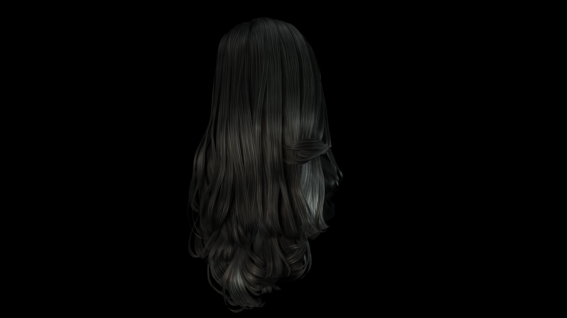 Long Hair Female - 3D Model by khaloui
