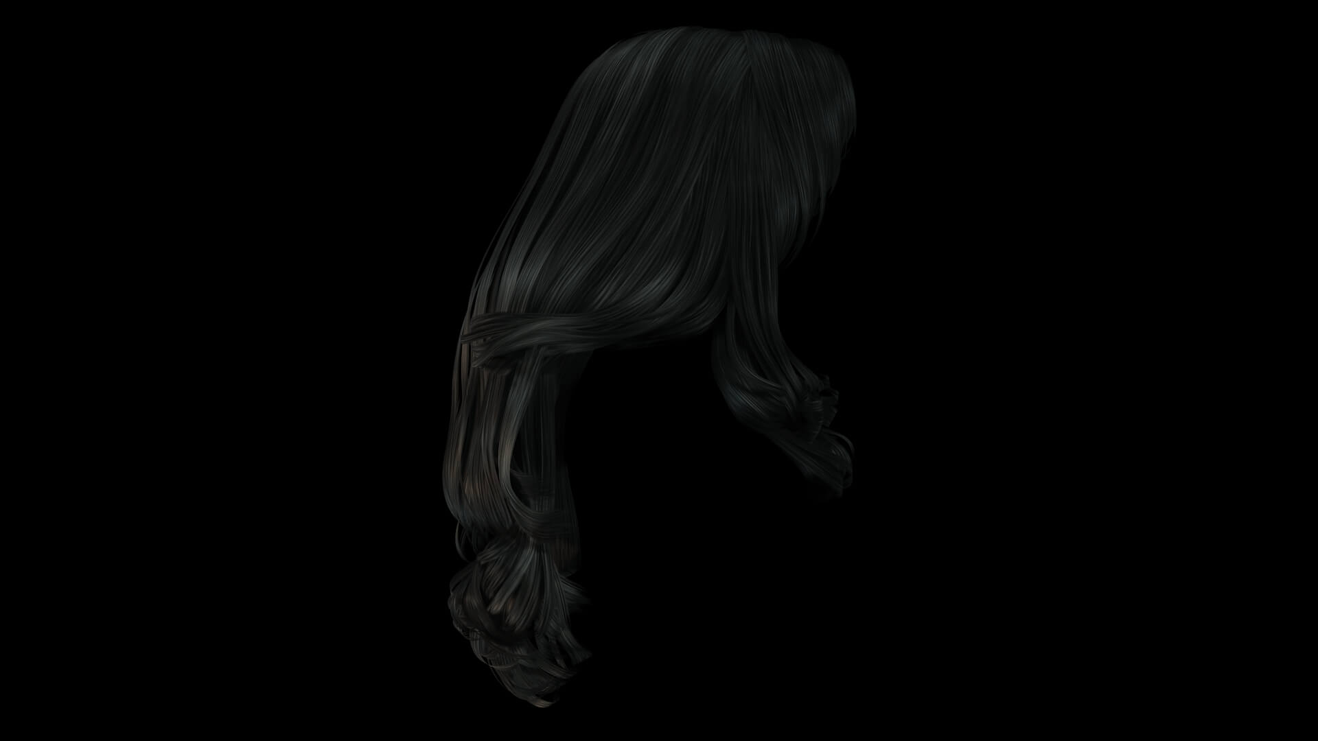 Long Hair Female - 3D Model by khaloui