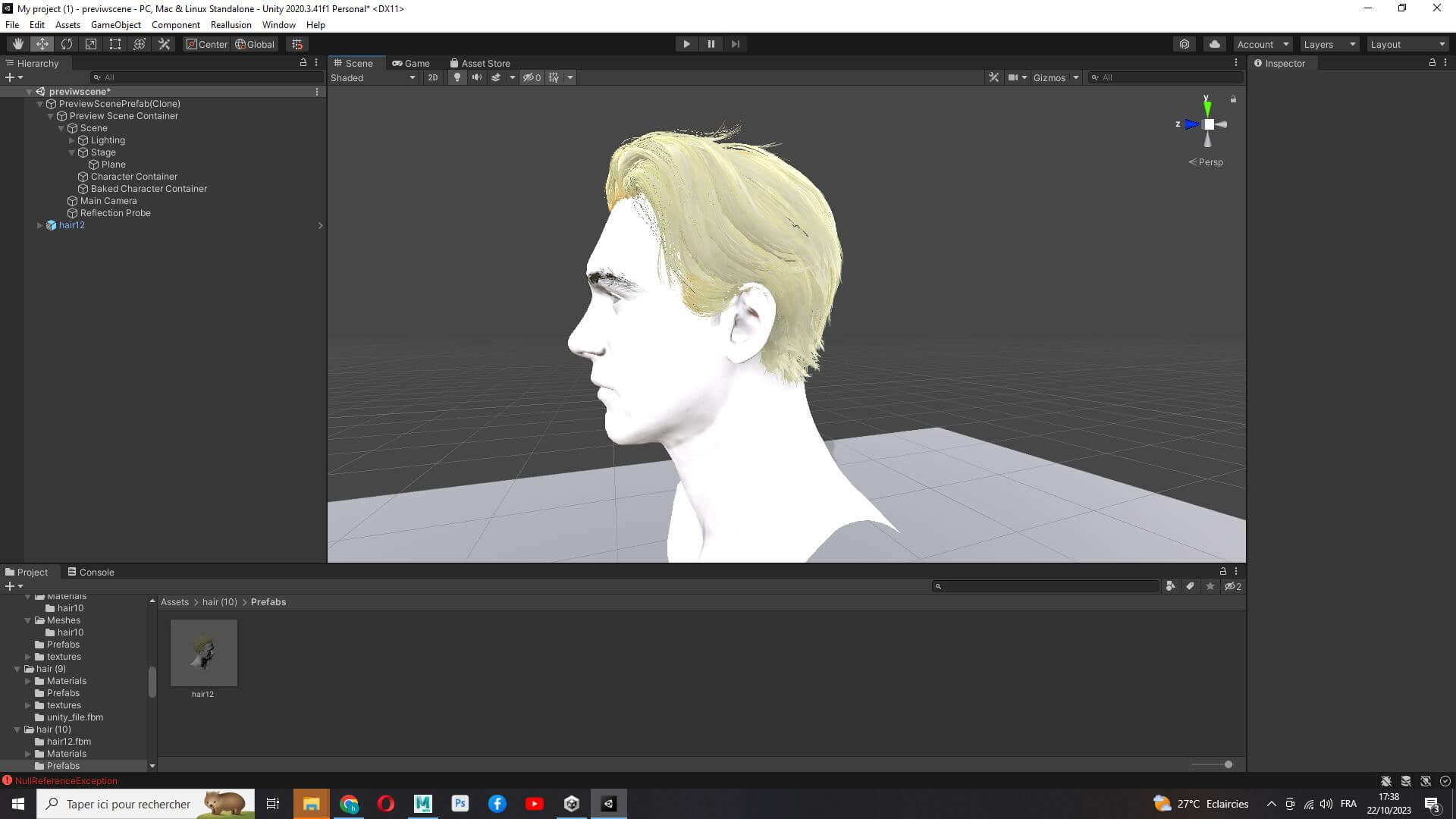 Realistic Long Male Hair - 3D Model by khaloui