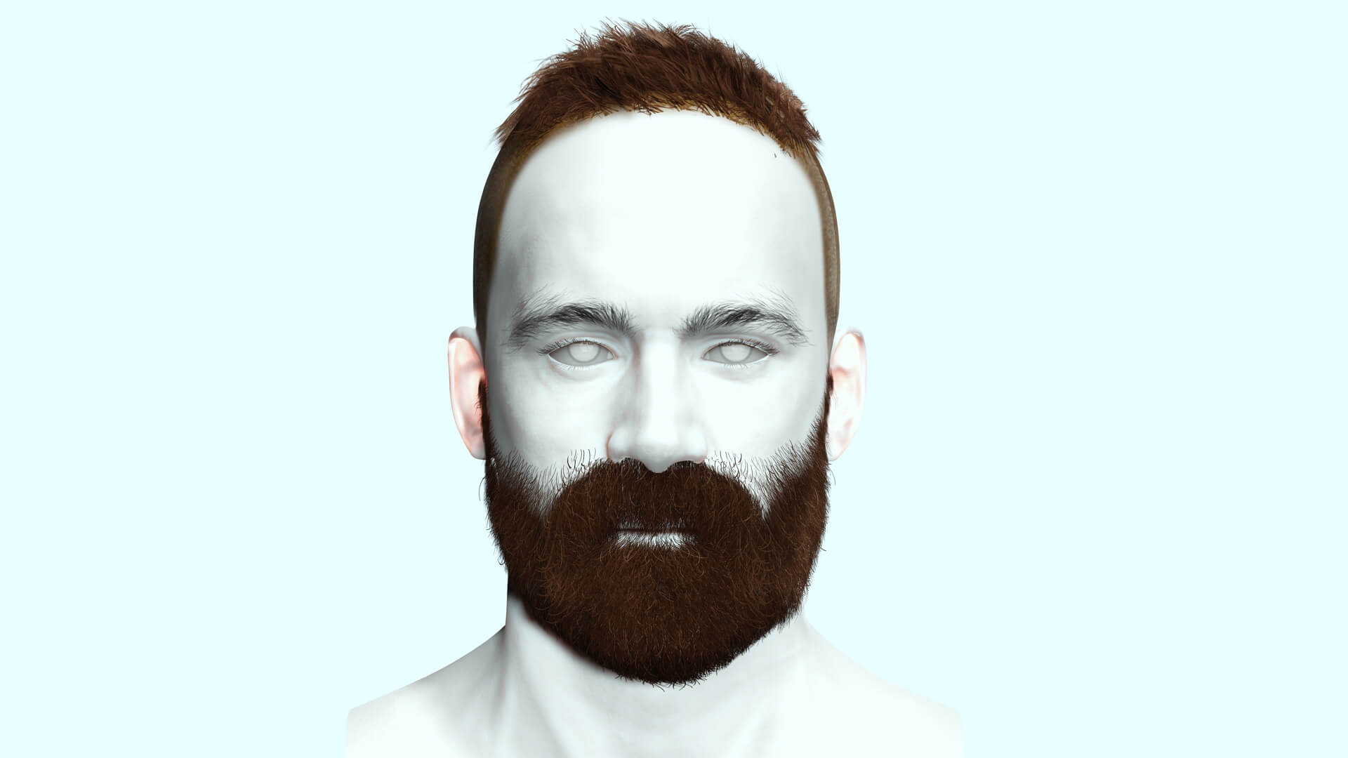 Realistic Male Hair - 3D Model by khaloui