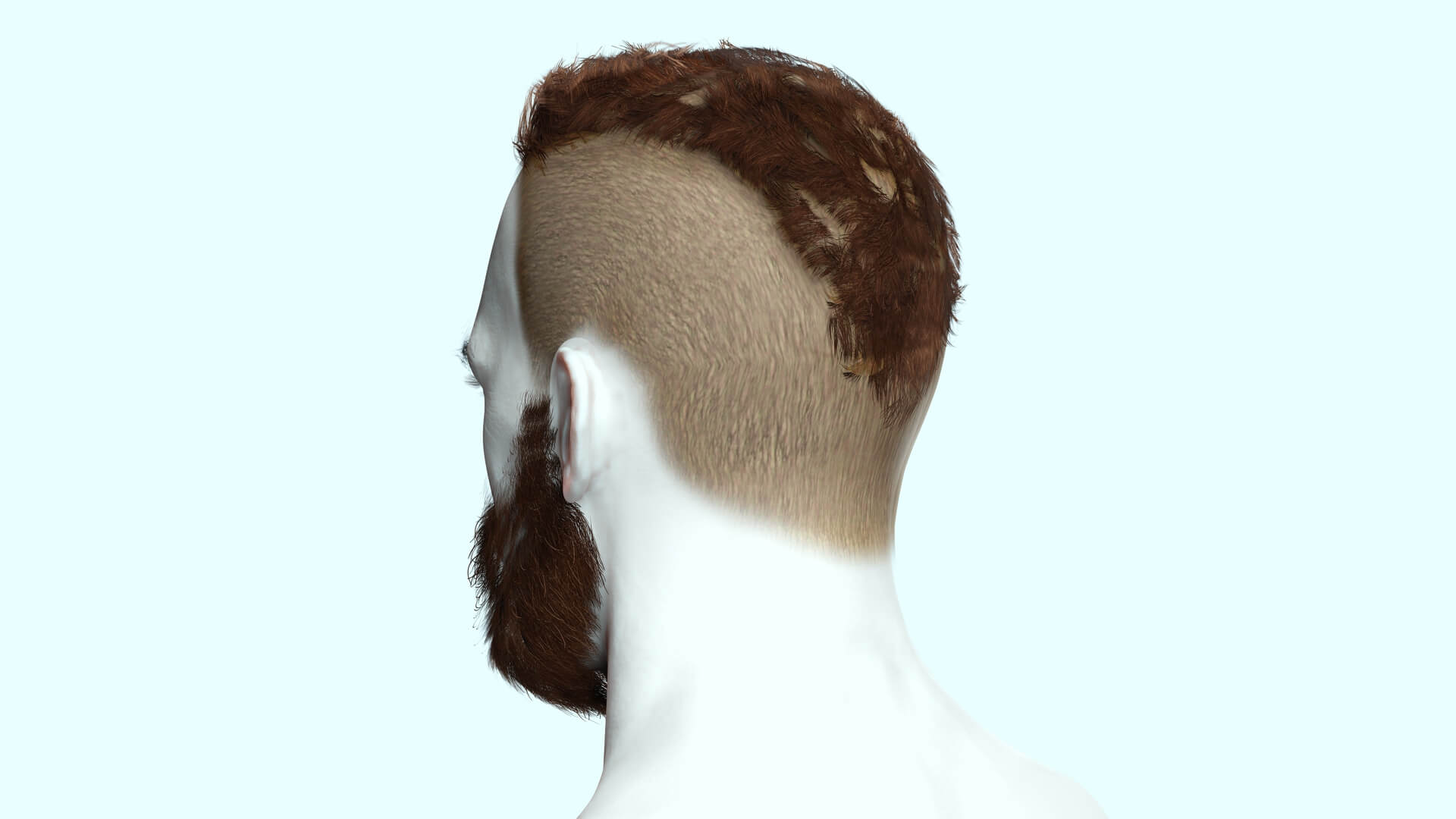 Realistic Male Hair - 3D Model by khaloui