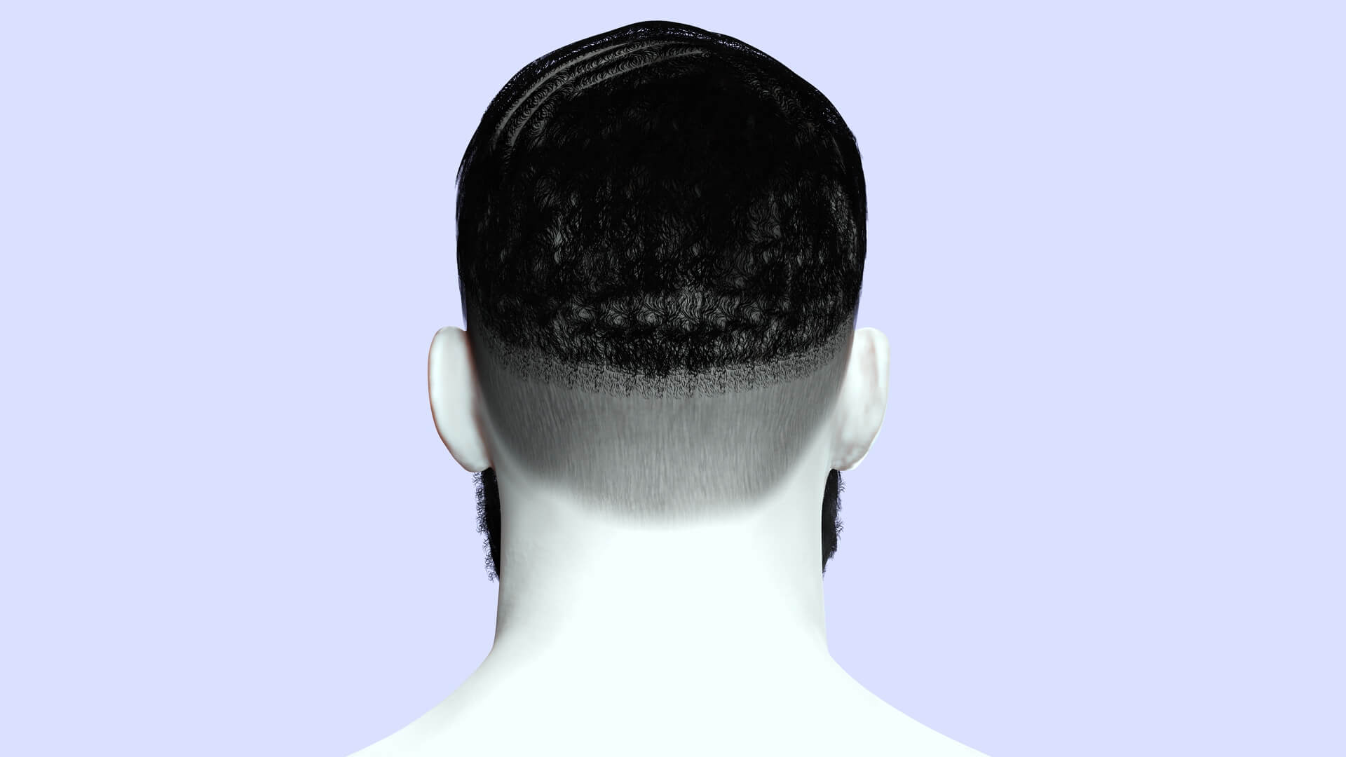 Realistic Male Hair - 3D Model by khaloui