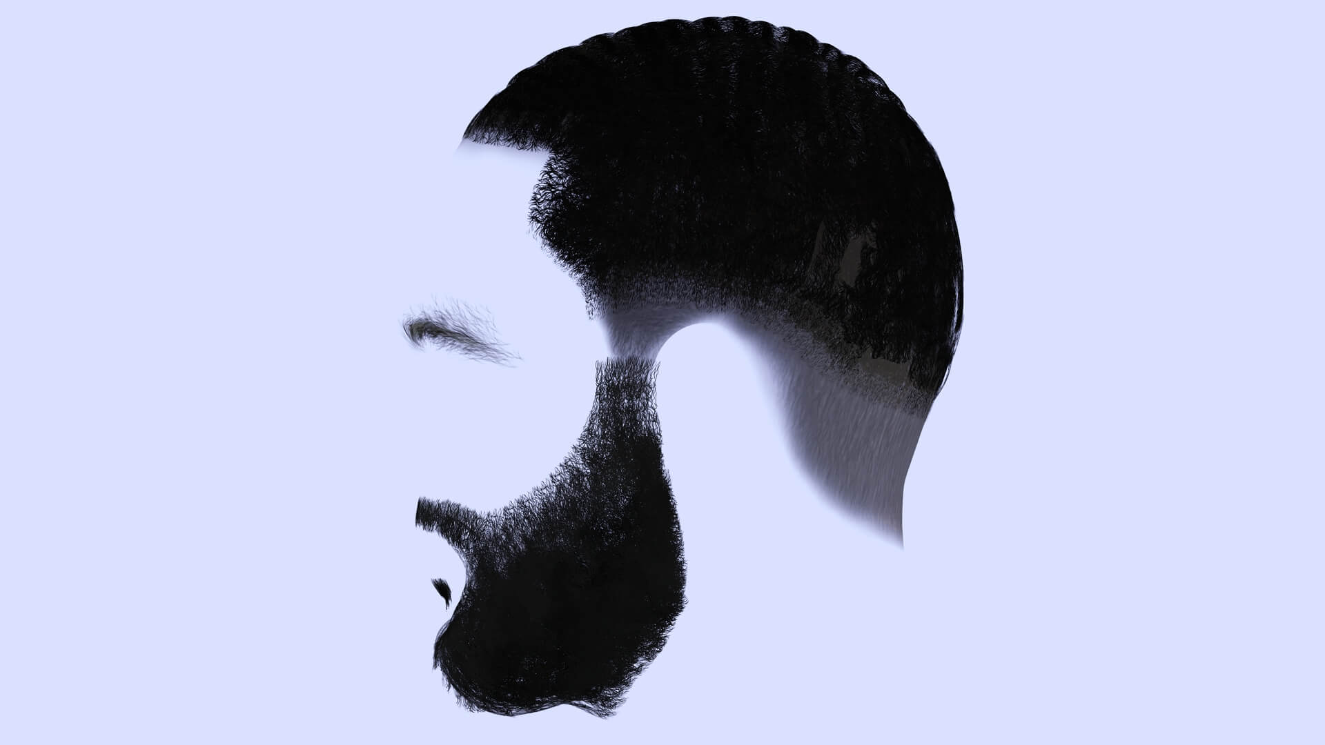 Realistic Male Hair - 3D Model by khaloui