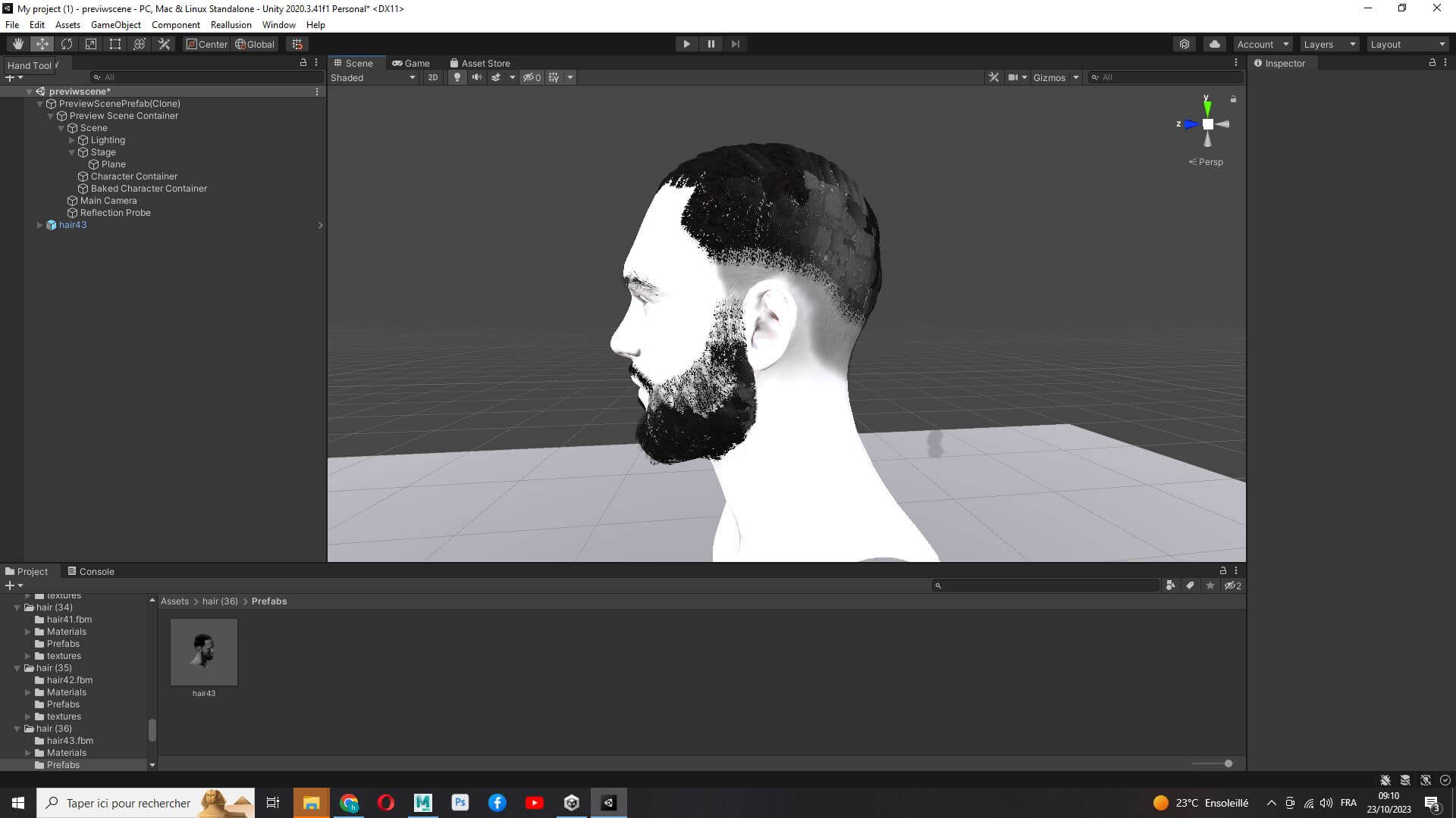 Realistic Male Hair - 3D Model by khaloui