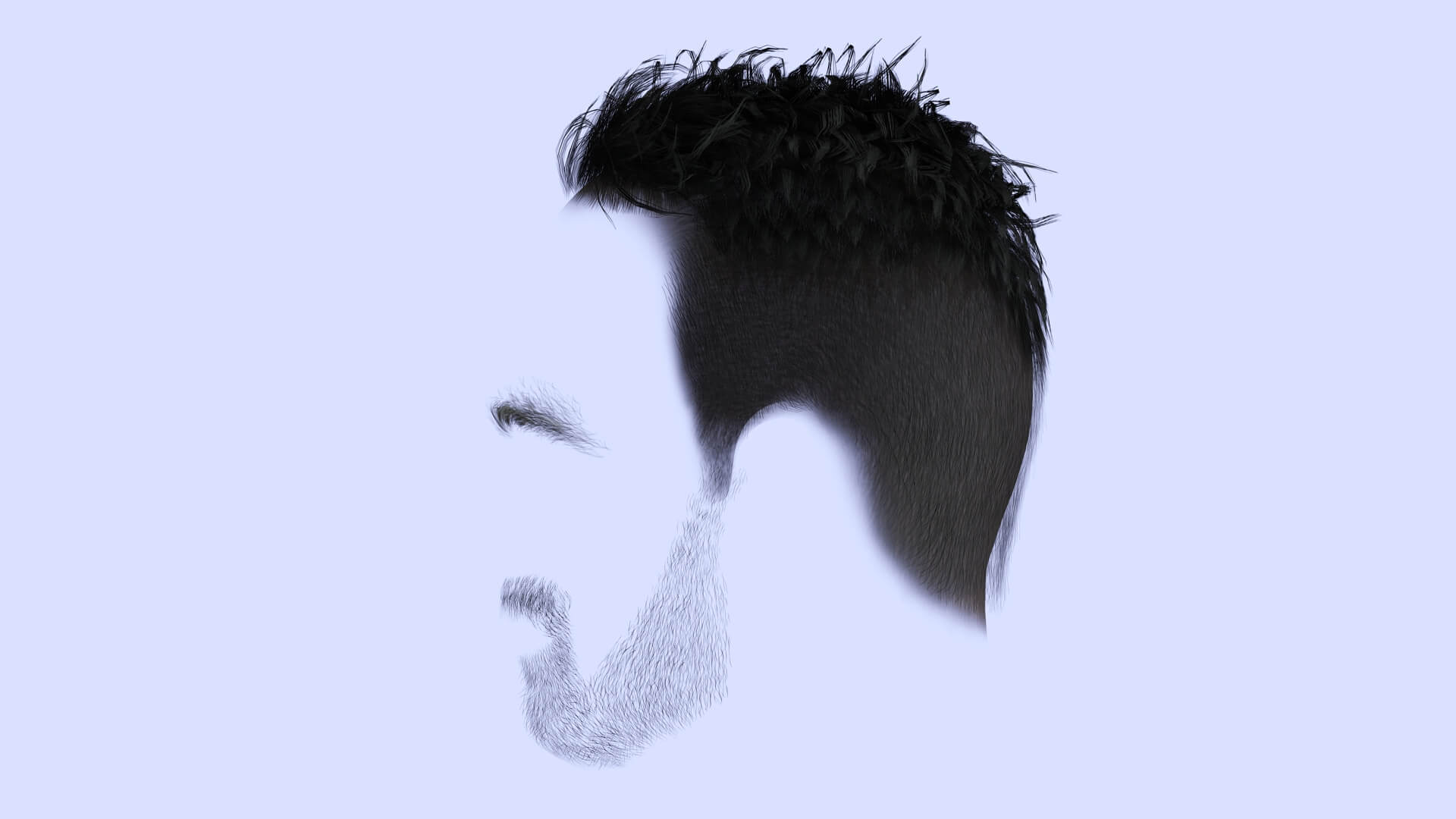 Realistic Male Hair - 3D Model by khaloui