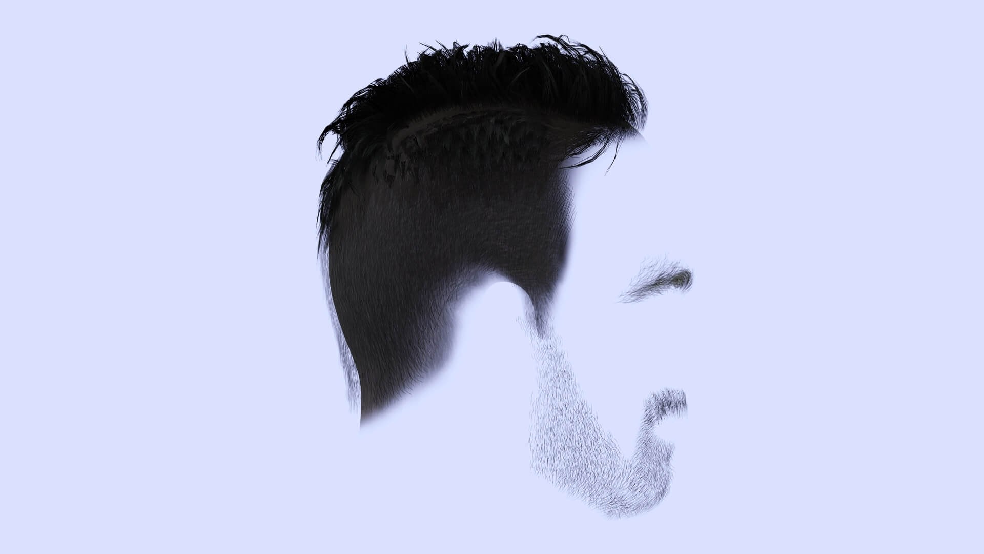 Realistic Male Hair - 3D Model by khaloui
