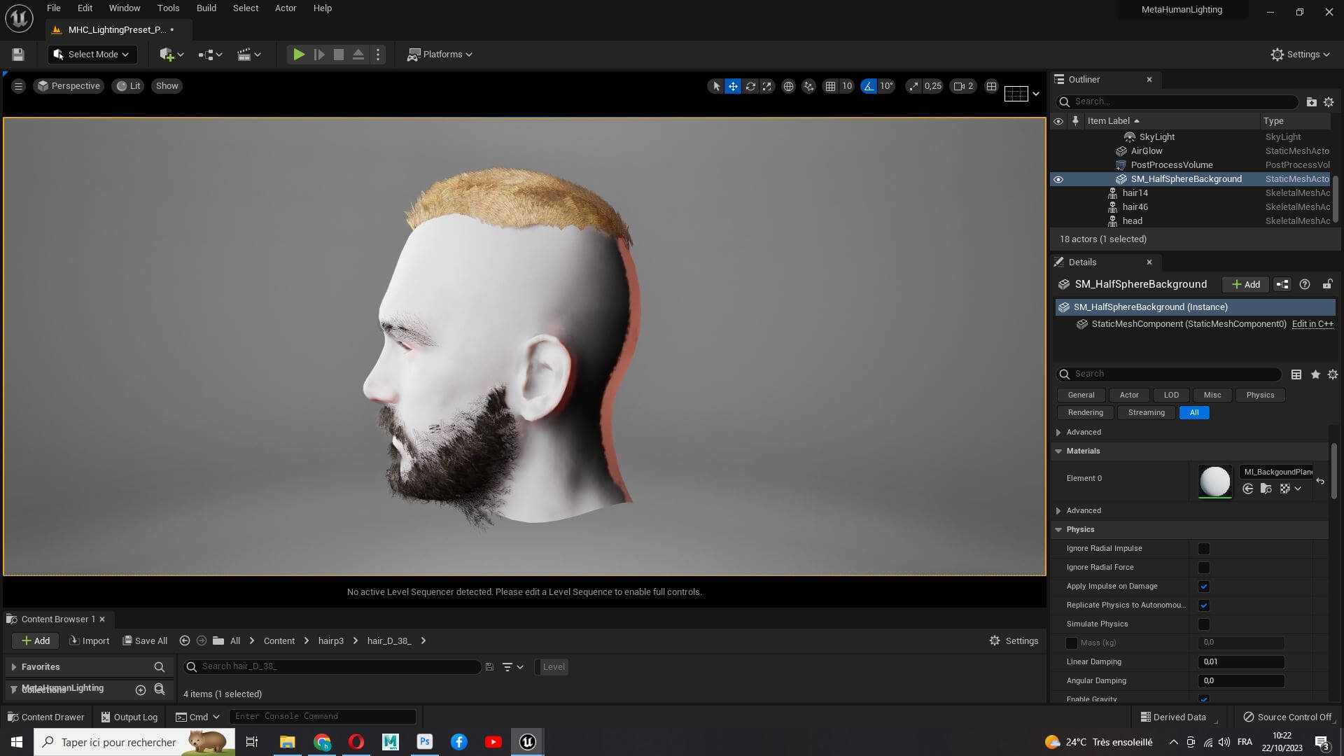 Realistic Male Hair - Buzz Hair Cut 3D Model by khaloui