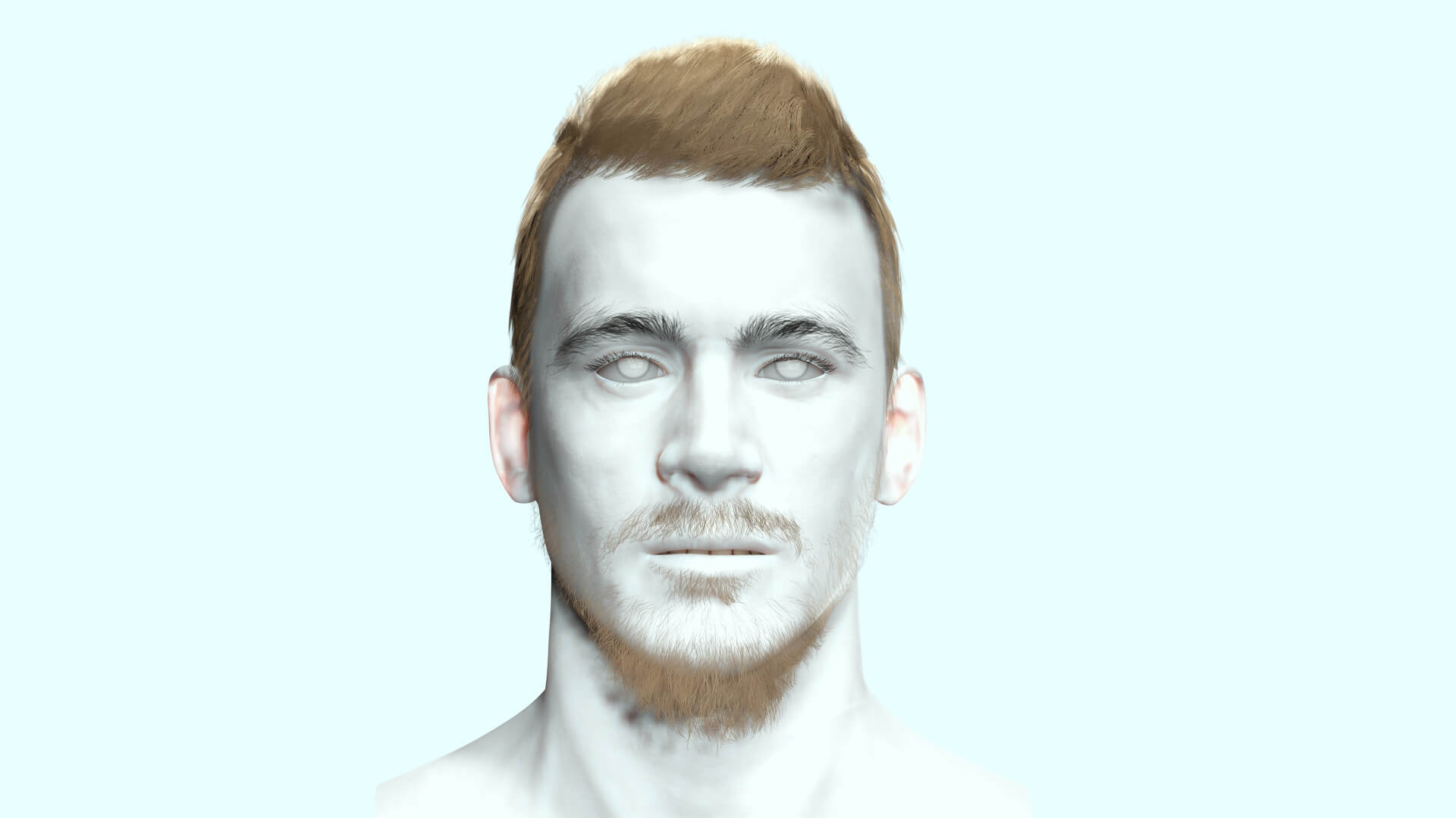 Realistic Male Hair - Faux Hawk 3D Model by khaloui