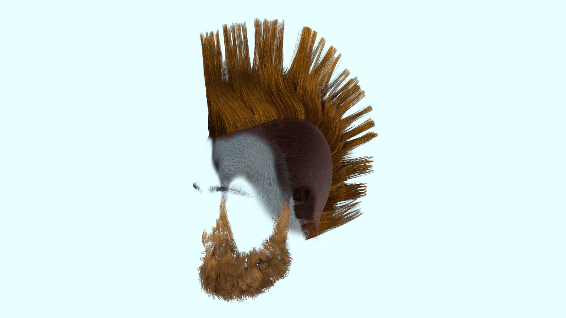 Realistic Male Hair - Hawk 3D Model by khaloui