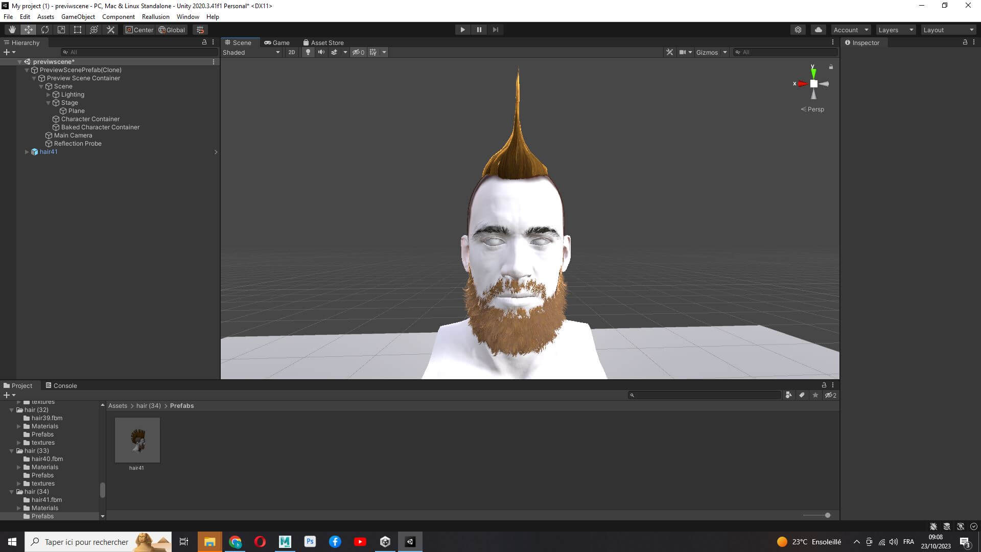 Realistic Male Hair - Hawk 3D Model by khaloui