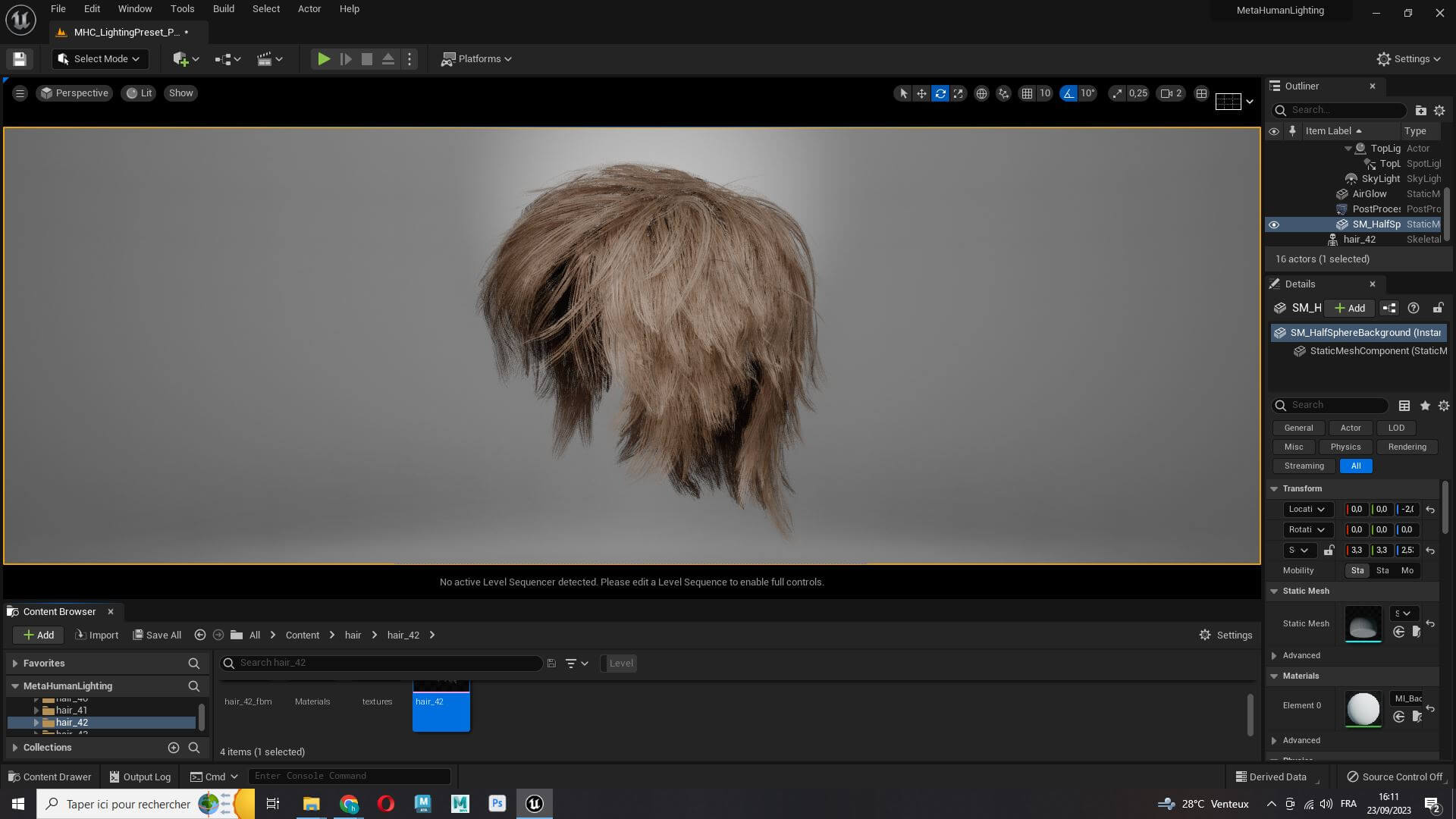 Realistic Male Hair Low Poly - 3D Model by khaloui
