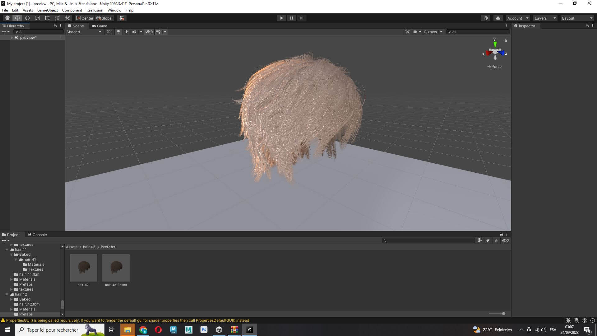 Realistic Male Hair Low Poly - 3D Model by khaloui
