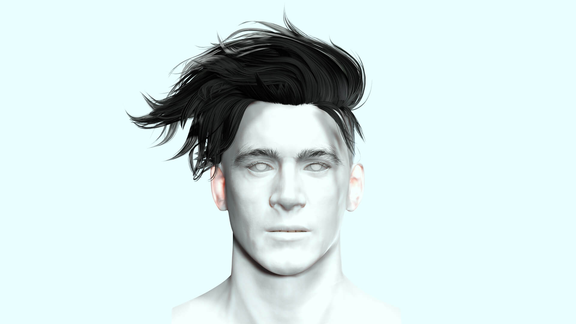 Realistic Male Hair - Taper Fade Style 3D Model by khaloui