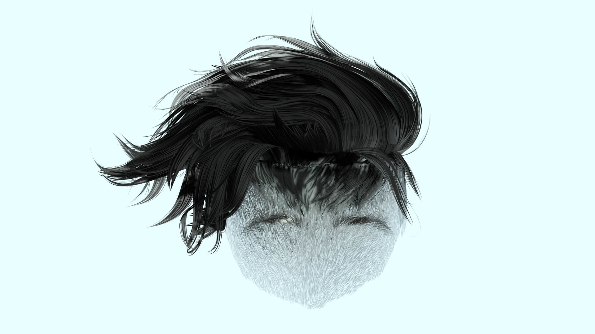 Realistic Male Hair - Taper Fade Style 3D Model by khaloui