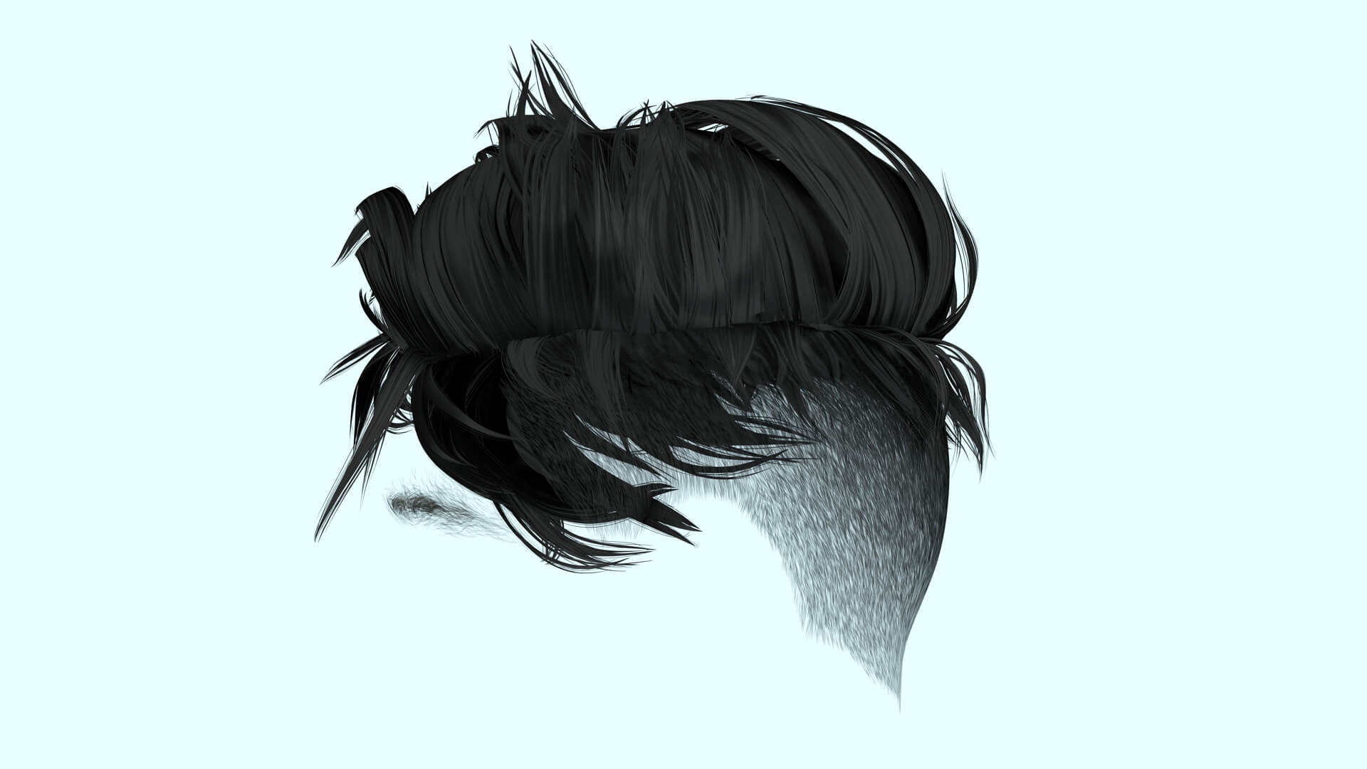 Realistic Male Hair - Taper Fade Style 3D Model by khaloui