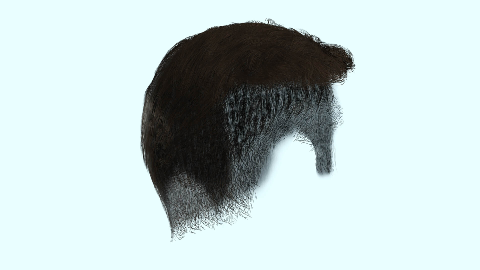 Realistic Male Hair - 3D Model by khaloui