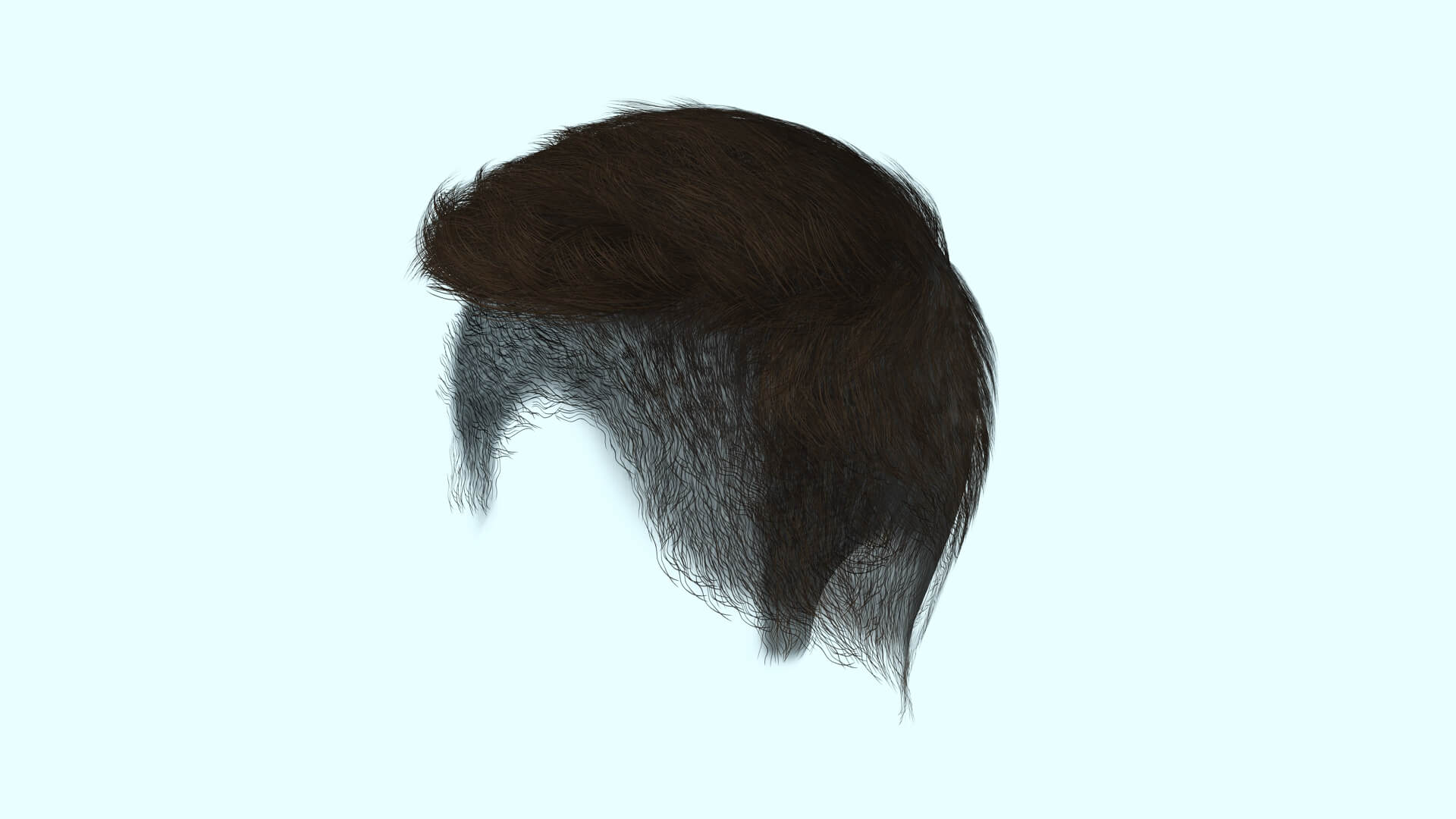 Realistic Male Hair - 3D Model by khaloui