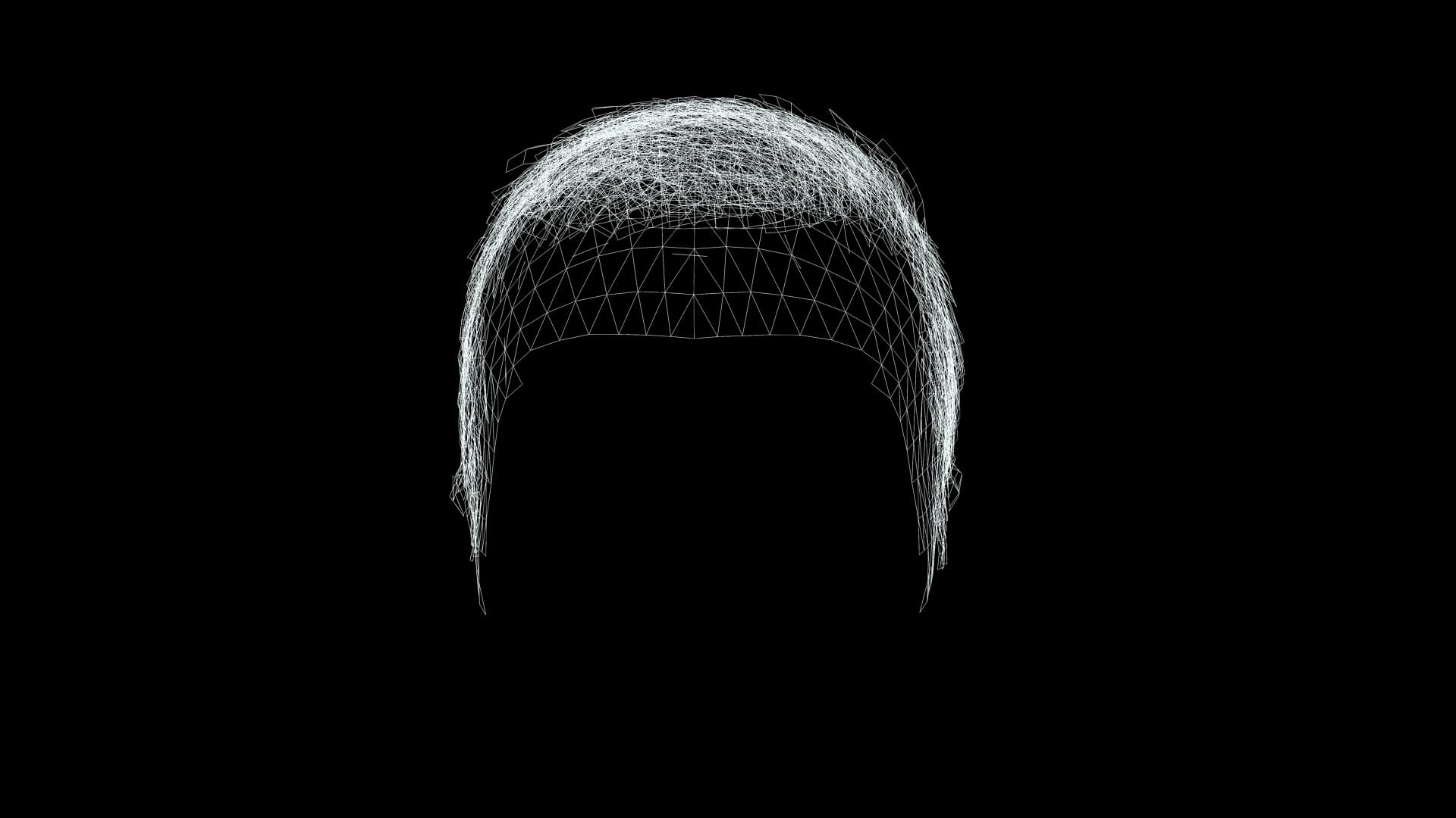 Realistic Male Hair - 3D Model by khaloui