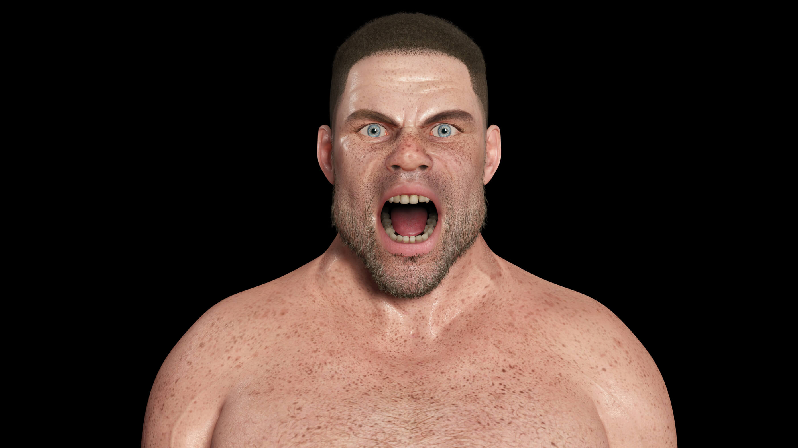 Realistic Man Base Mesh Rigged and Ready With Facial - 3D Model by khaloui