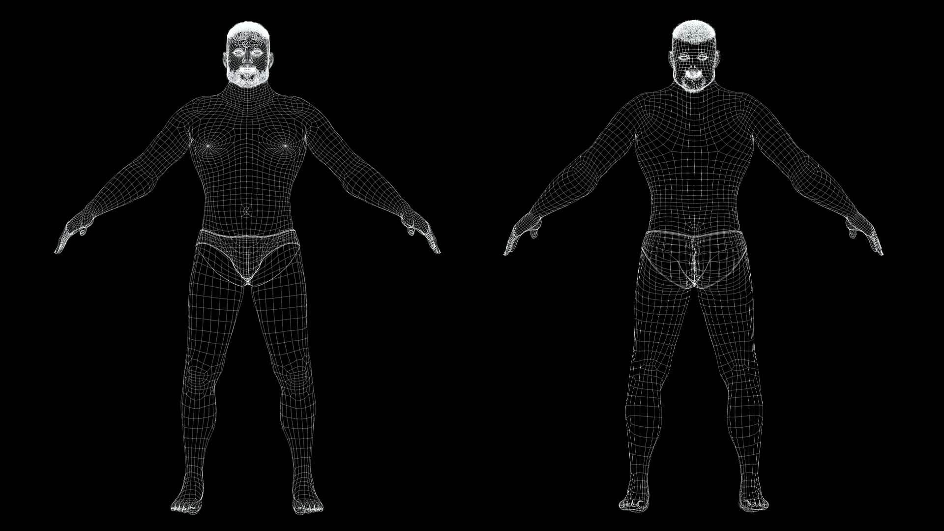 Man Base Mesh With Facial - 3D Model by khaloui