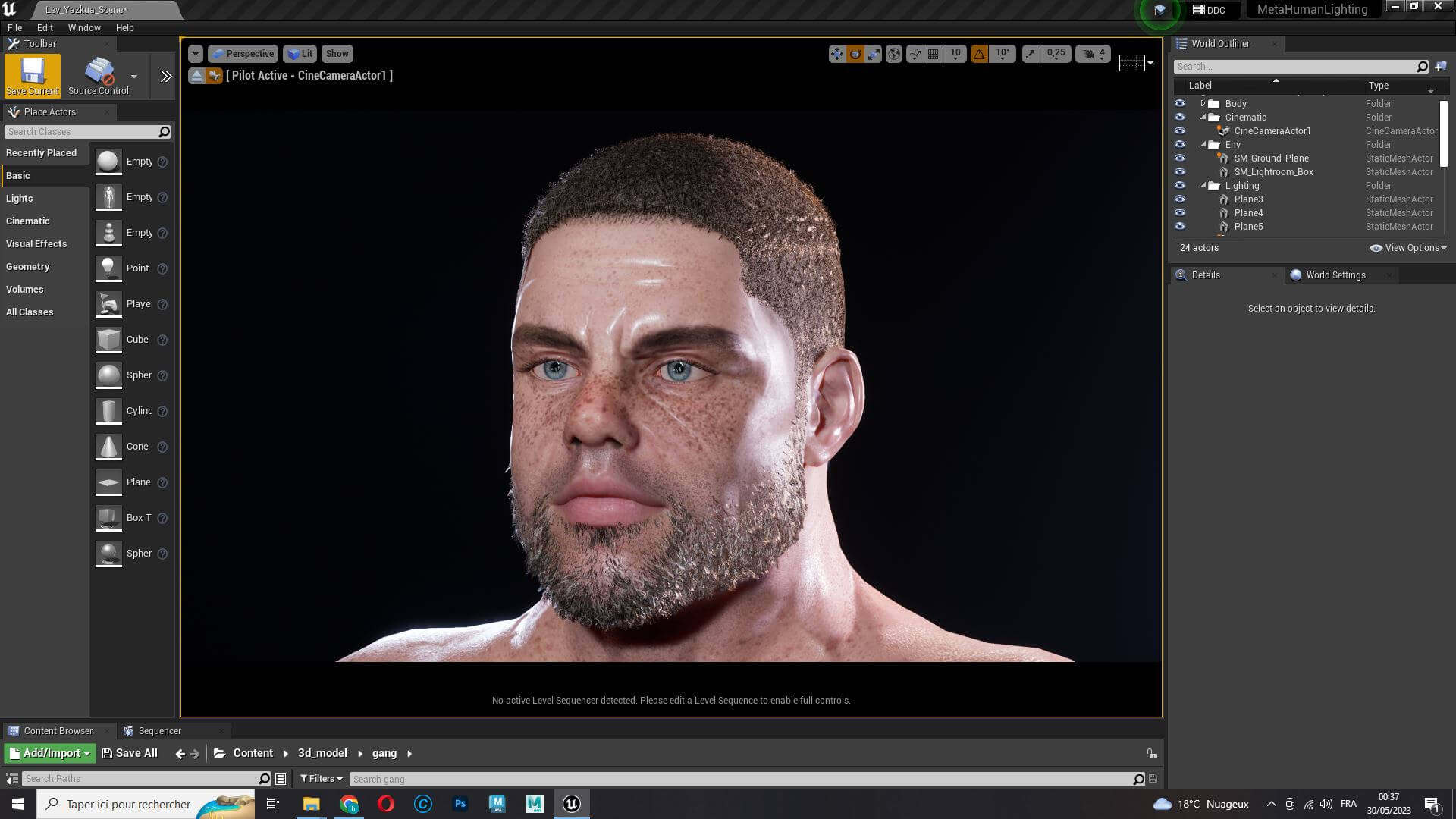 Man Base Mesh With Facial - 3D Model by khaloui