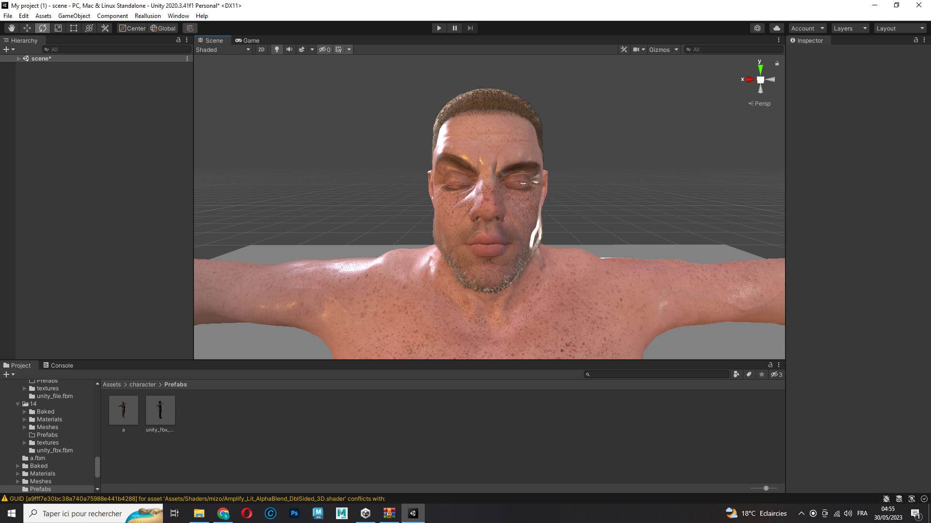 Man Base Mesh With Facial - 3D Model by khaloui