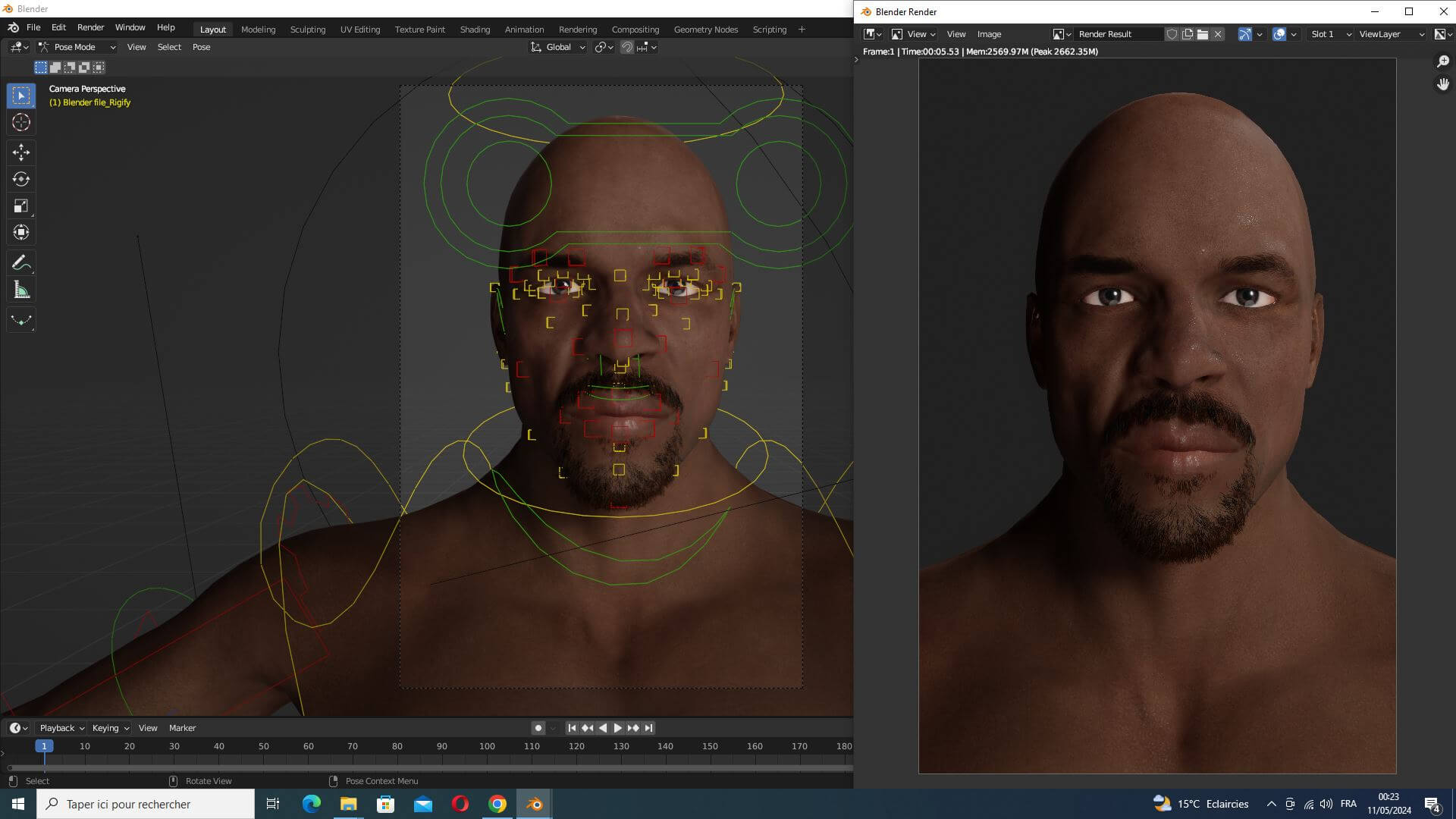 Realistic Man in Casual Clothing - 3D Model by khaloui