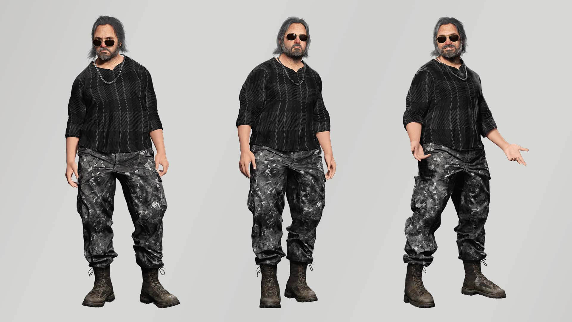 Modern Mercenary Realistic 3D Model With Accessories by khaloui