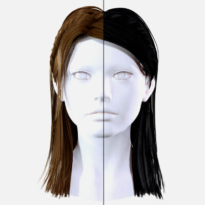 Medium Length Hairstyle - 3D Model by khaloui