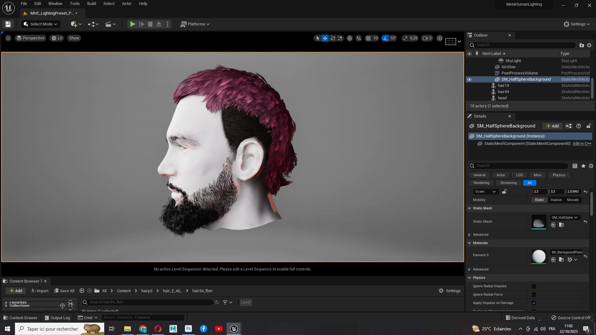 Realistic Mullet Male Hair - 3D Model by khaloui