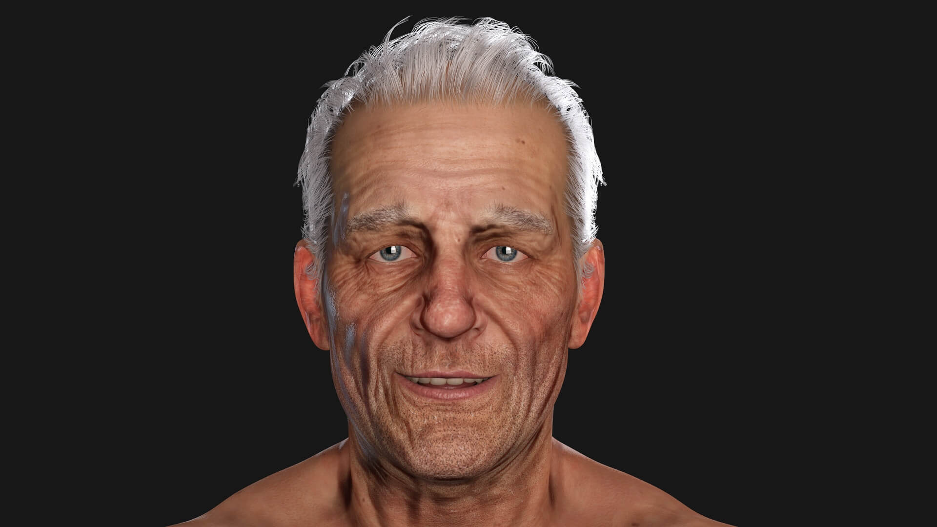 Old Man - 3D Model by khaloui