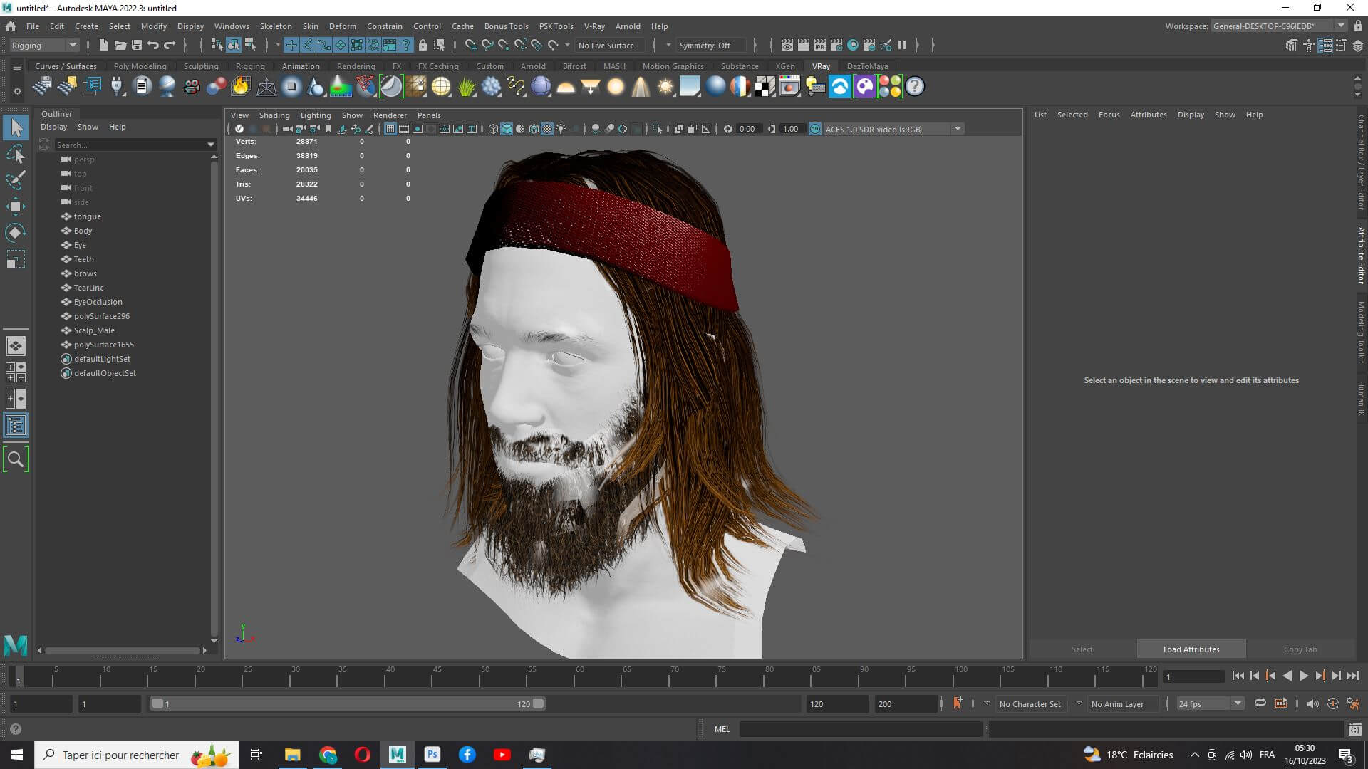 Realistic Rasta Hair - 3D Model by khaloui