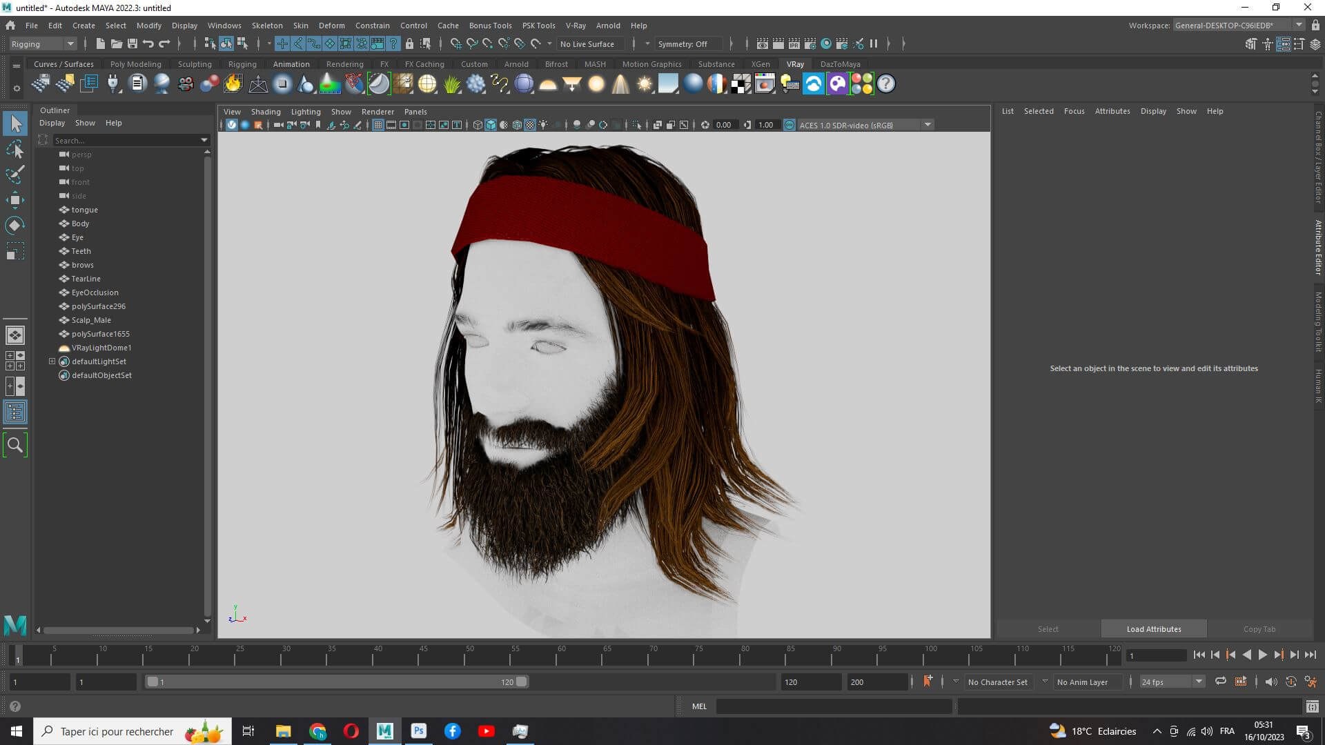 Realistic Rasta Hair - 3D Model by khaloui