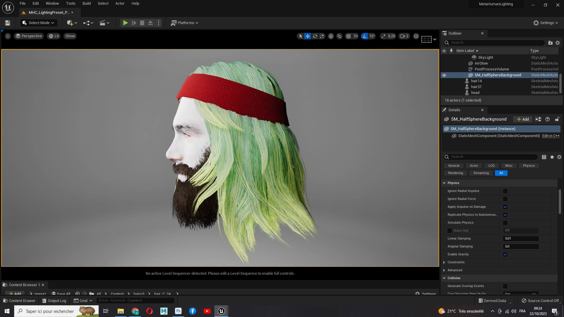 Realistic Rasta Hair - 3D Model by khaloui