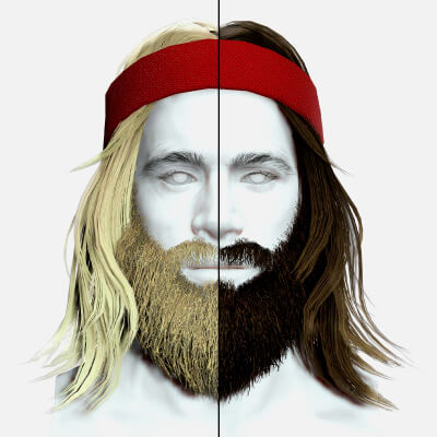 Realistic Rasta Hair - 3D Model by khaloui