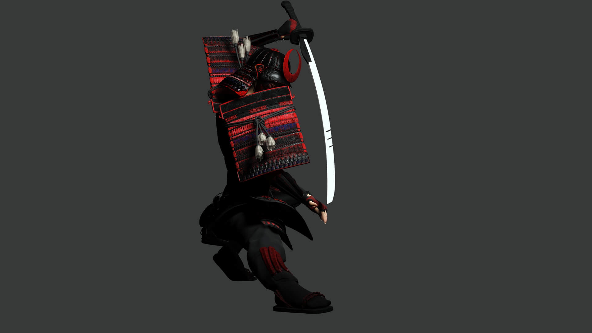 Samurai Female - 3D Model by khaloui