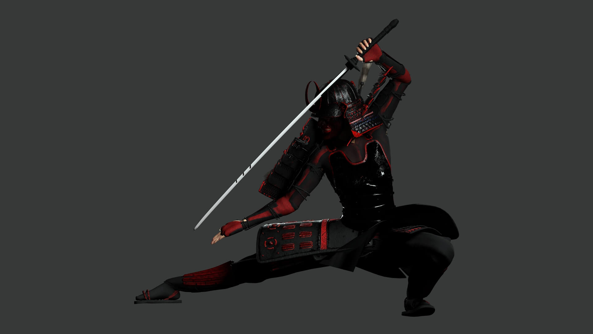 Samurai Female - 3D Model by khaloui