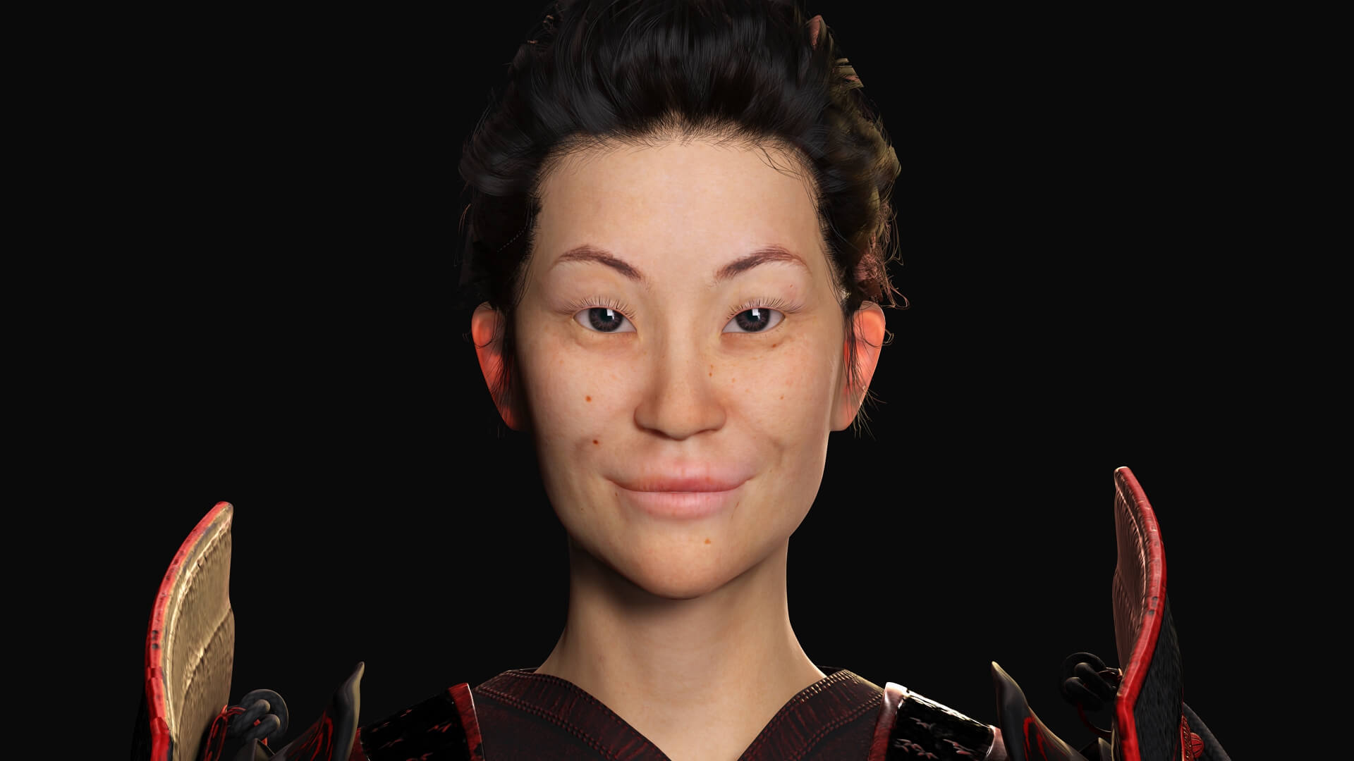 Samurai Female - 3D Model by khaloui