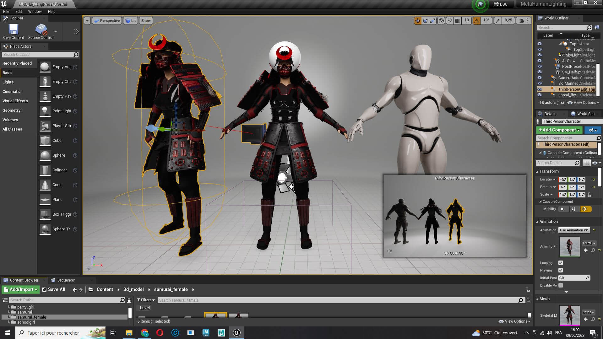 Samurai Female - 3D Model by khaloui