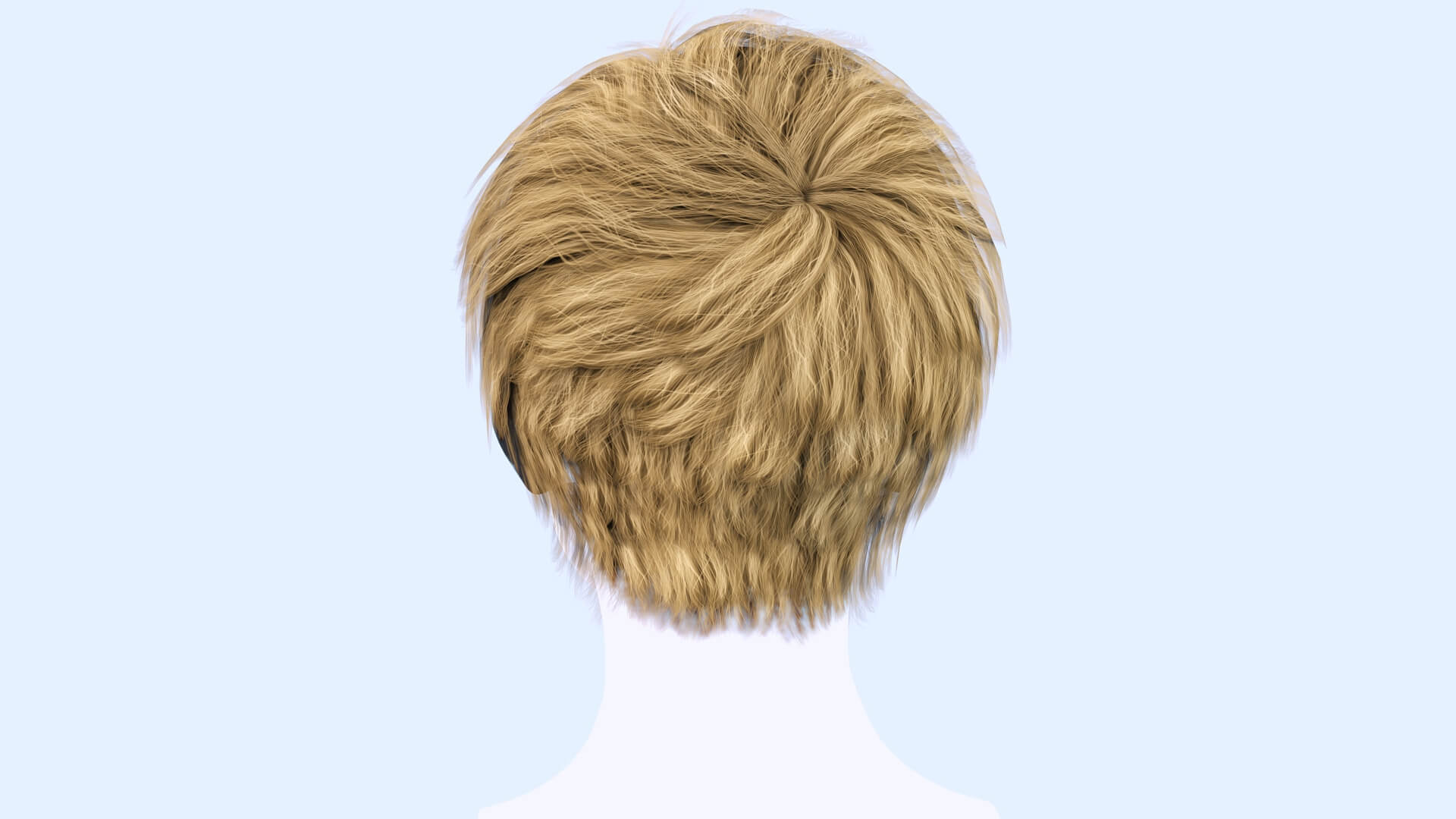 Realistic Short Female Hair Pixie - 3D Model by khaloui