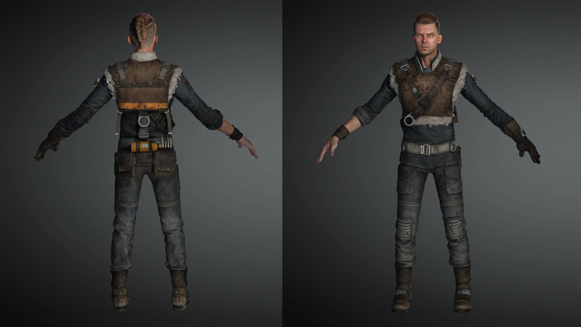 Realistic Survival Man Sci-Fi 3D Model by khaloui