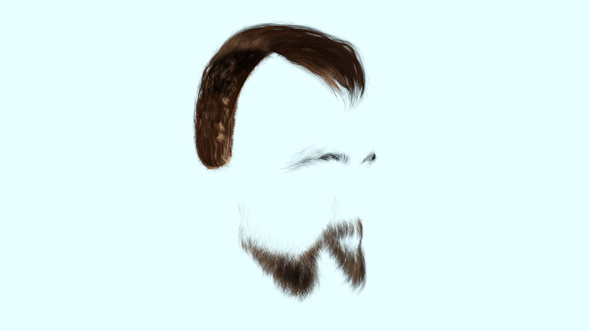 Realistic Viking Male Hair Style - Gunslinger Beard 3D Model by khaloui