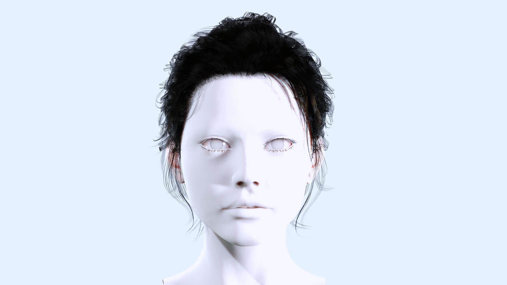 Realistic Women Bun Hairstyle - 3D Model by khaloui