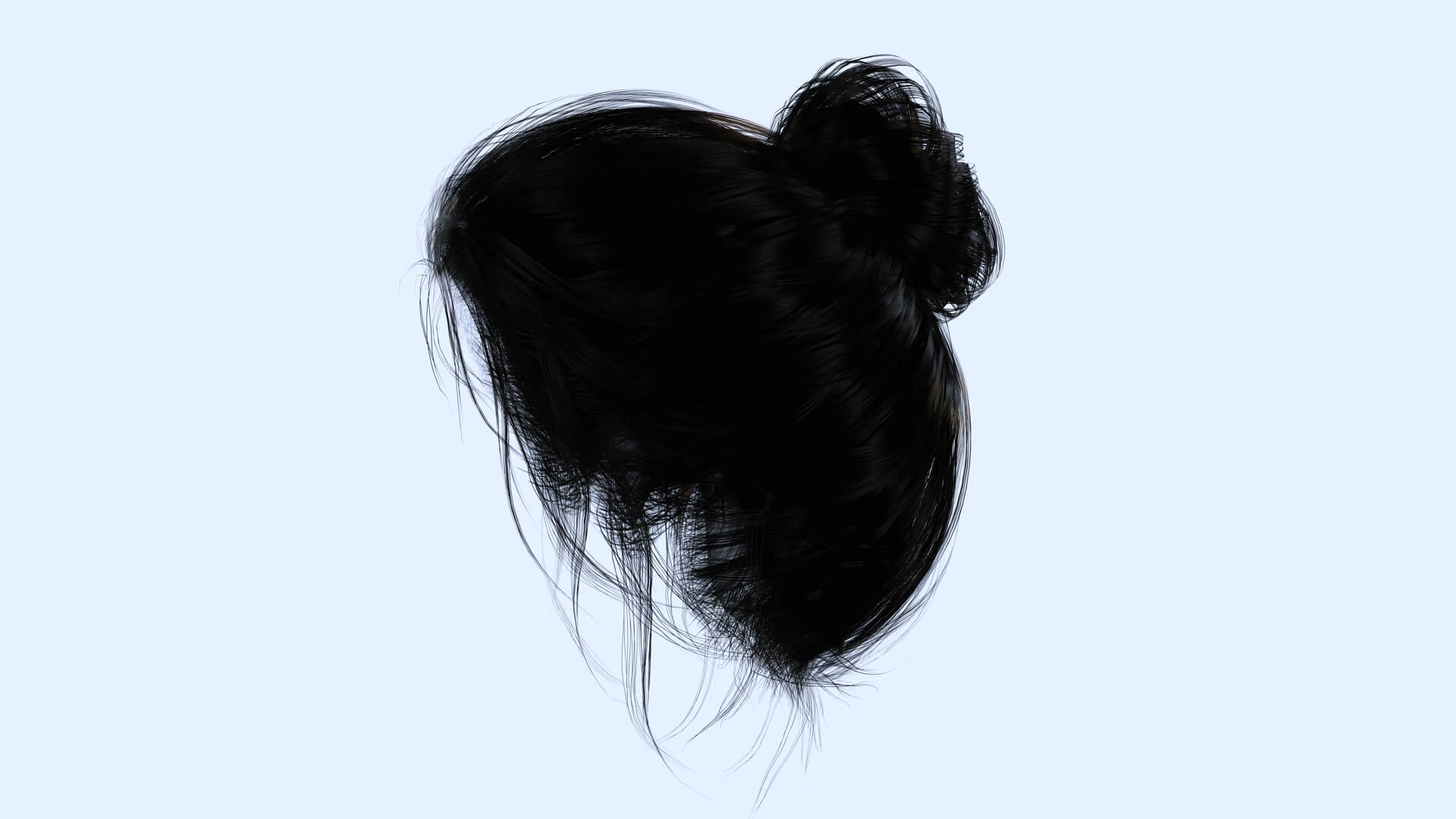 Realistic Women Bun Hairstyle - 3D Model by khaloui