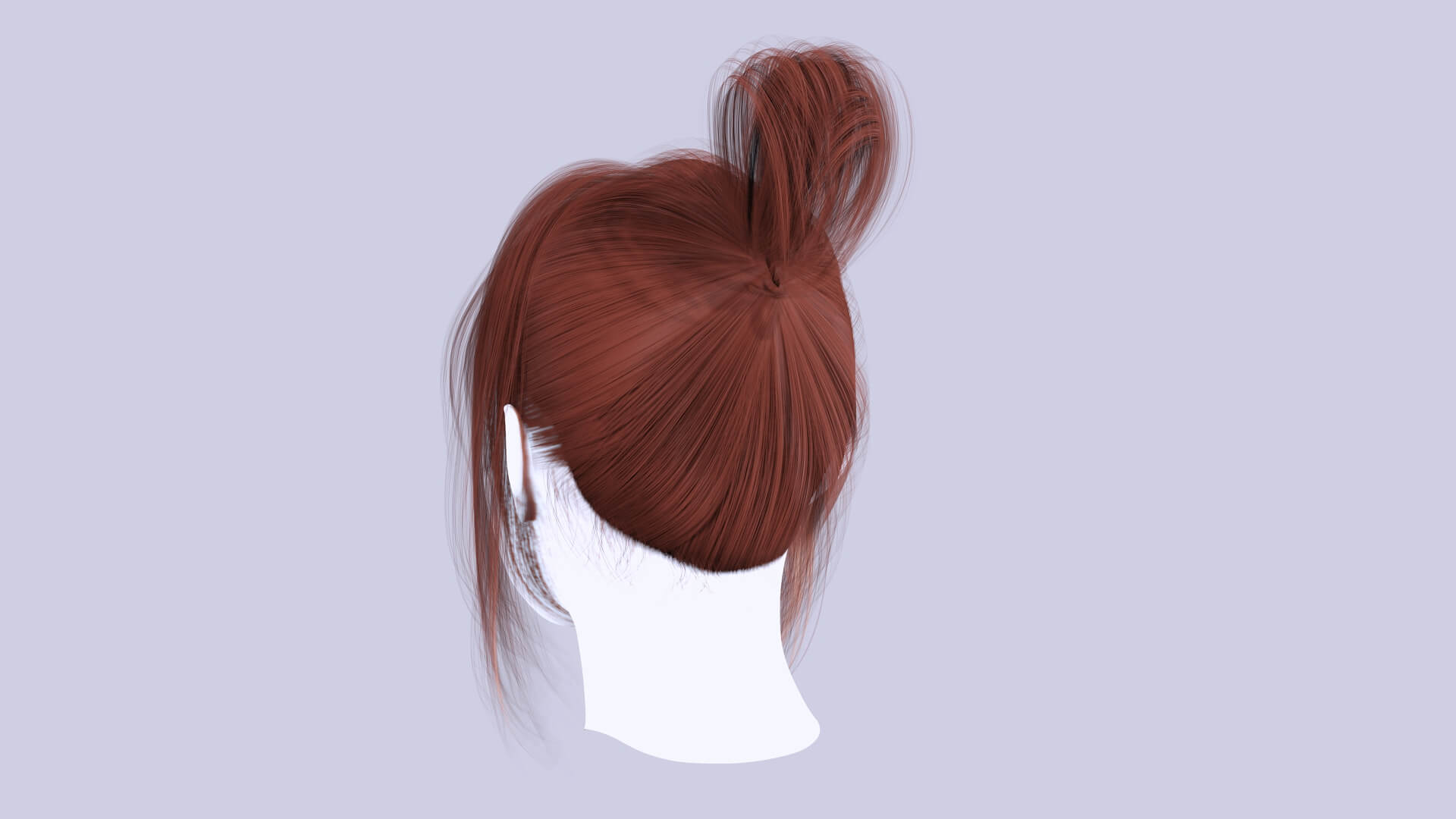 Realistic Women Hairstyle -Bun 3D Model by khaloui