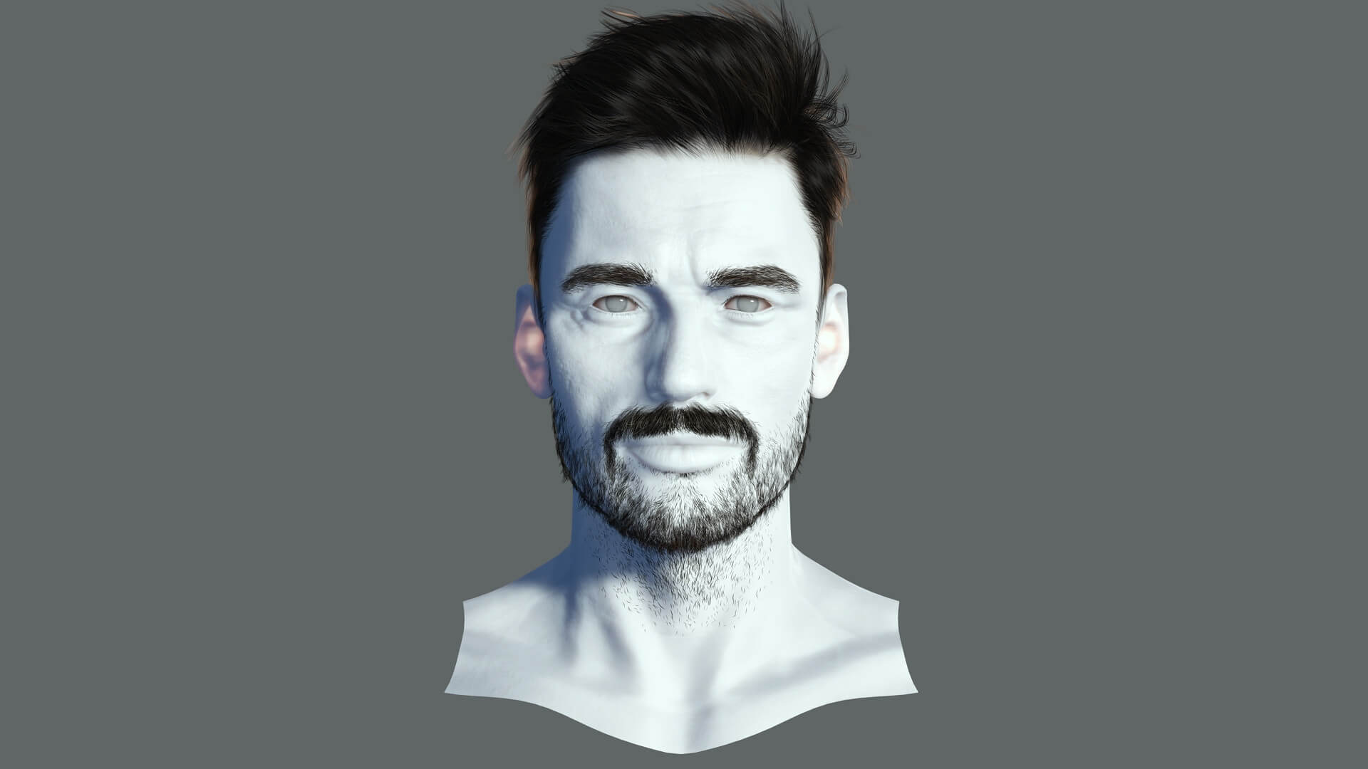 Man Hairstyle - 3D Model by khaloui
