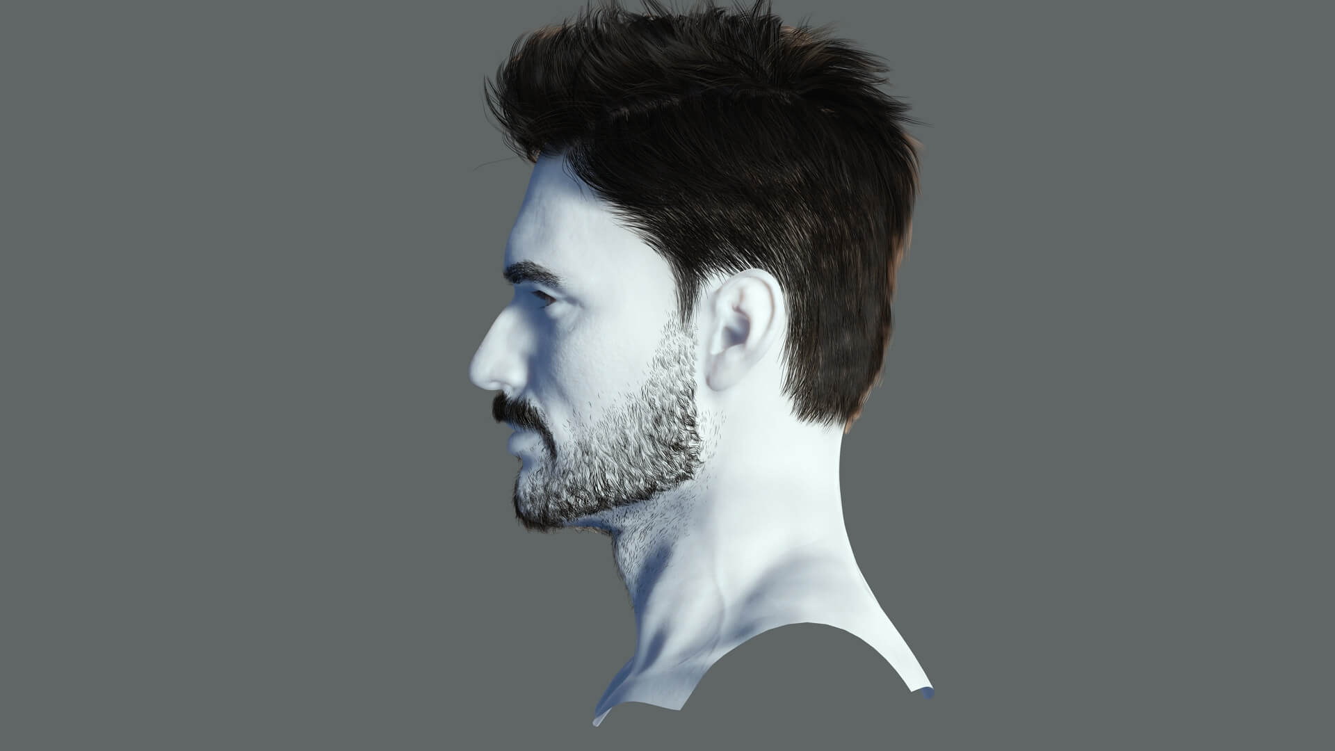 Man Hairstyle - 3D Model by khaloui