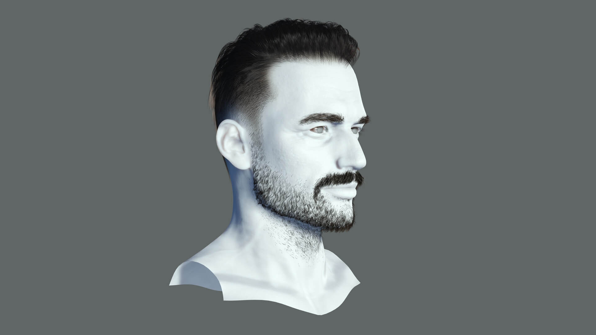 Realtime Hair Modern Man Low Poly Hairstyle Game Ready - 3D Model by ...