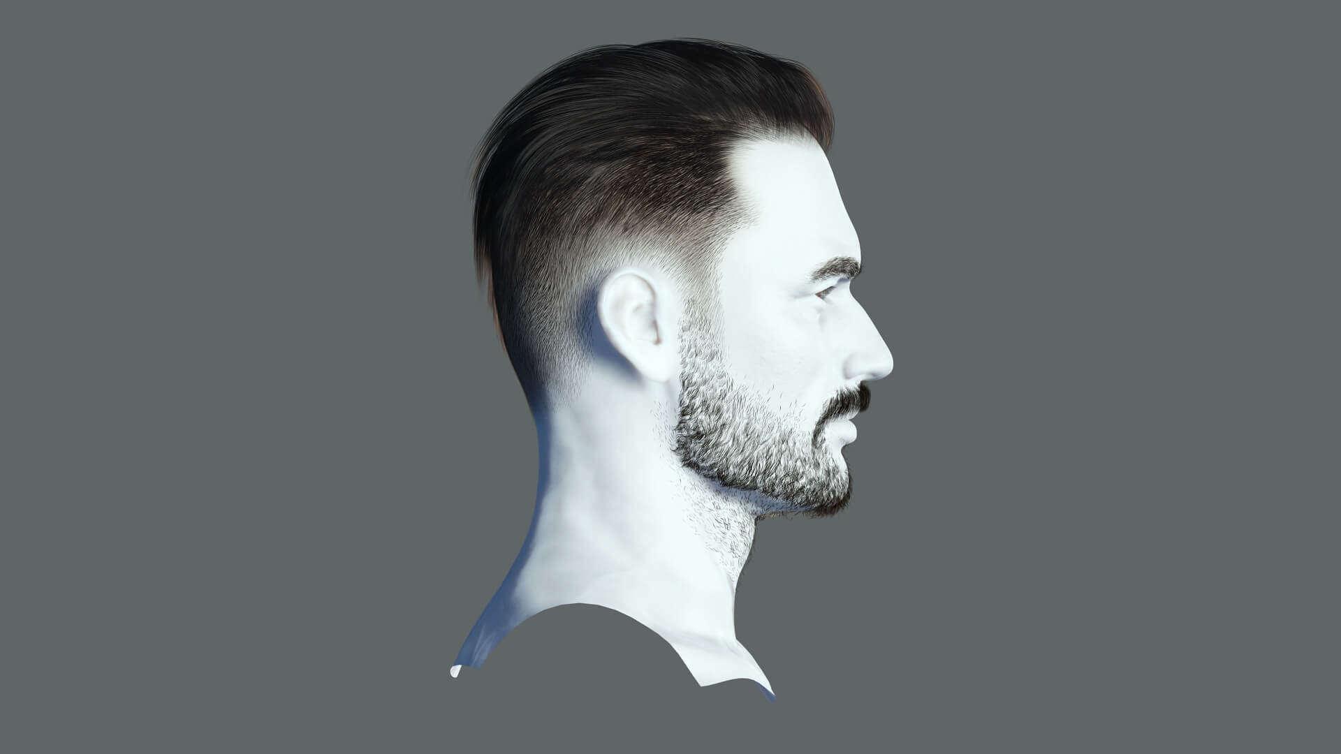 Realtime Hair Modern Man Low Poly Hairstyle Game Ready - 3D Model by ...