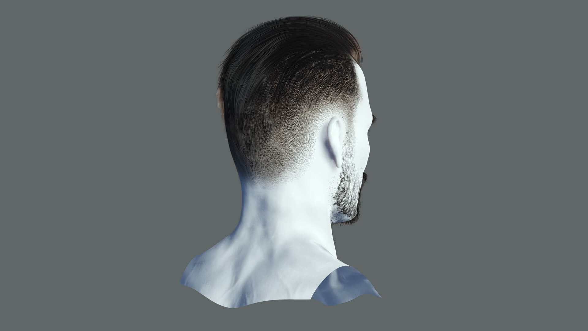 Realtime Hair Modern Man Low Poly Hairstyle Game Ready - 3D Model by ...